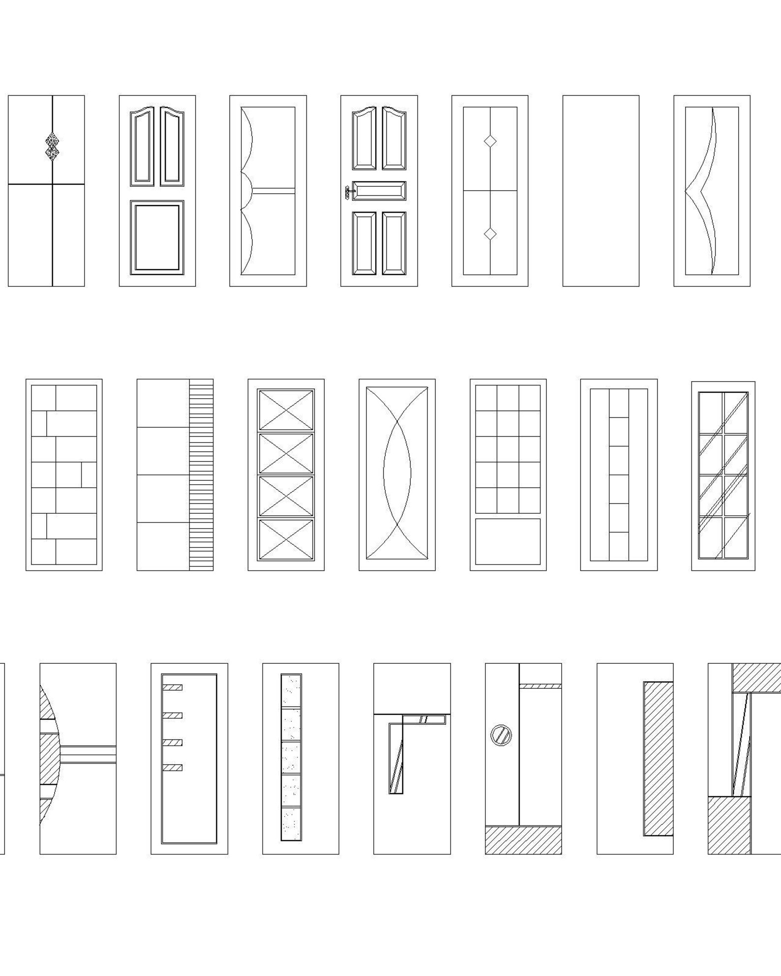 2D Drawing of Door, 132 Pieces of Details Autocad 2D DWG File, Ready ...