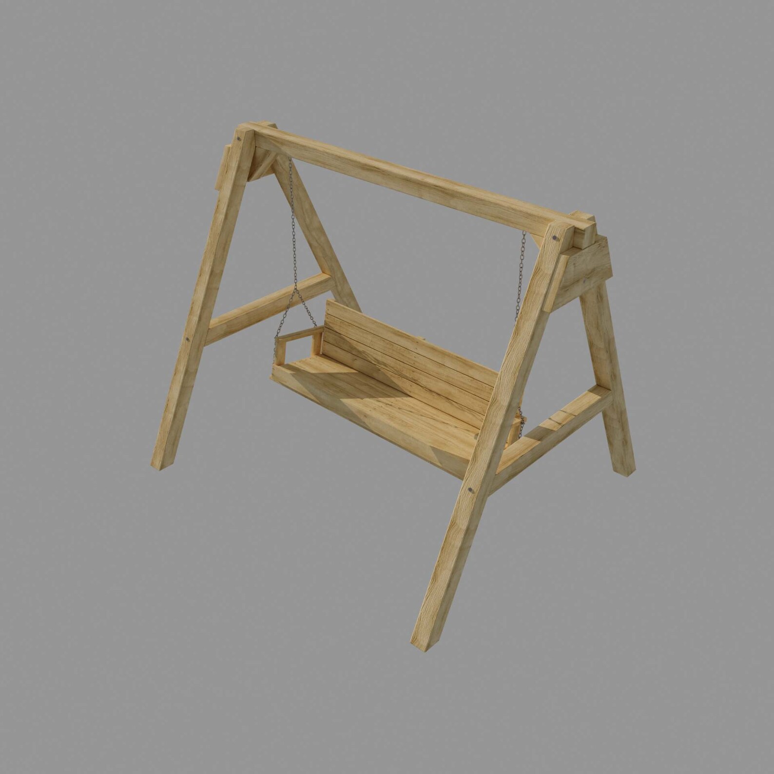 Wooden Garden Swing Chair 3D Model, DWG DXF PDF File, 2d Drawing ...