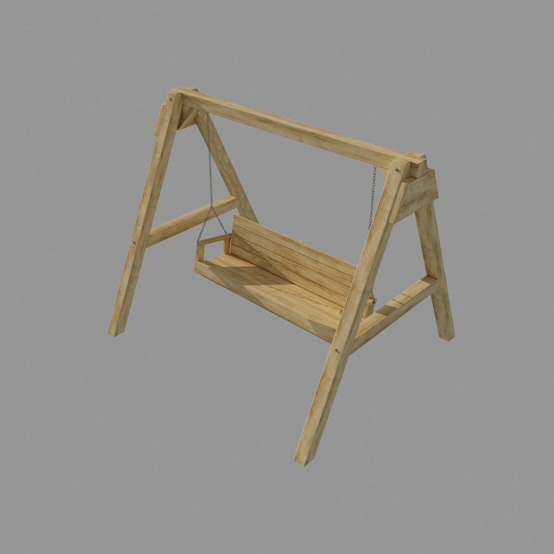 Wooden Garden Swing Chair 3D Model, DWG DXF PDF File, 2d Drawing ...