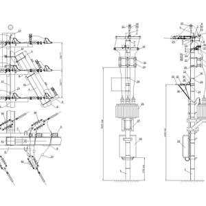 Autocad 2D DWG DXF PDF Blocks and Details of Energy Transmission Lines ...