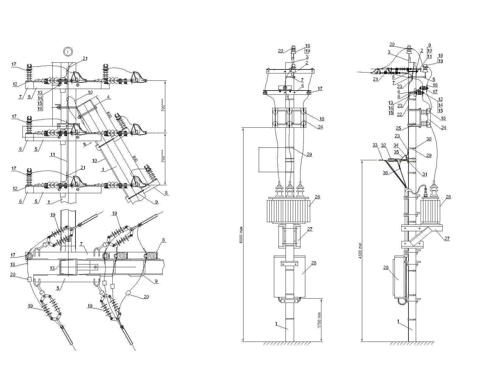 Autocad 2D DWG DXF PDF Blocks and Details of Energy Transmission Lines ...