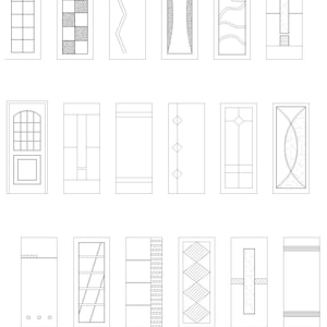 2D Drawing of Door, 132 Pieces of Details Autocad 2D DWG File, Ready ...