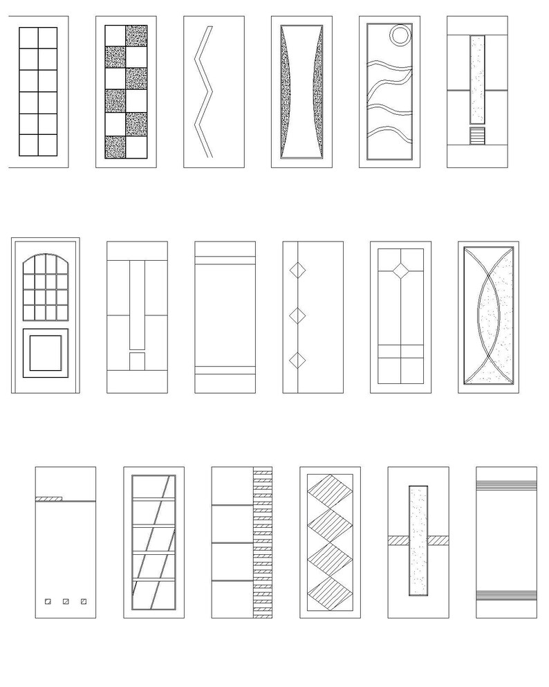 2D Drawing of Door, 132 Pieces of Details Autocad 2D DWG File, Ready ...