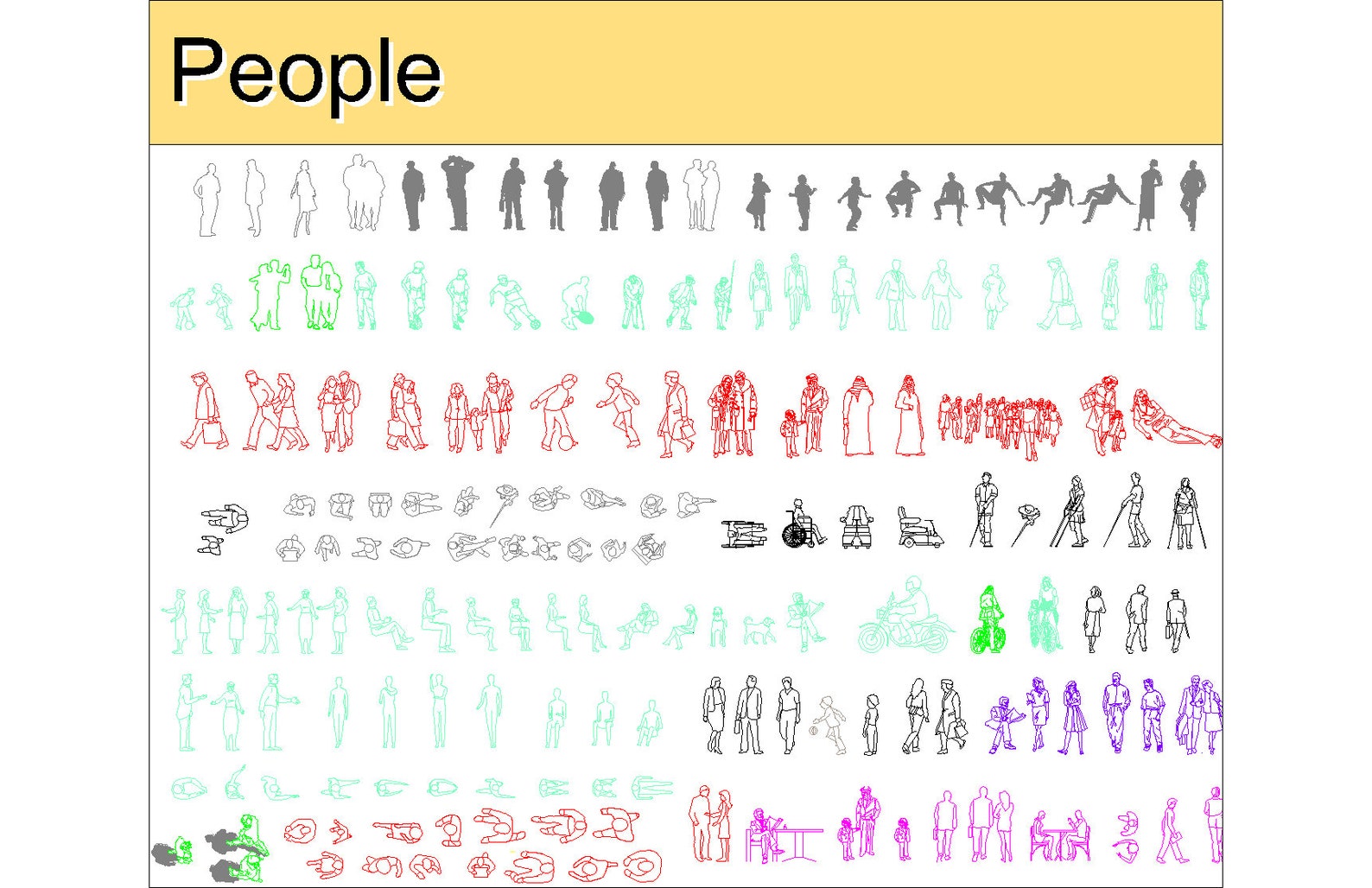 3000+ Autocad 2D DWG Trees,plants,vehicle,furniture,baths,door,window ...