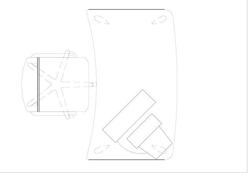 2D Drawings of Office Desk, Computer, Office Materials, Office ...