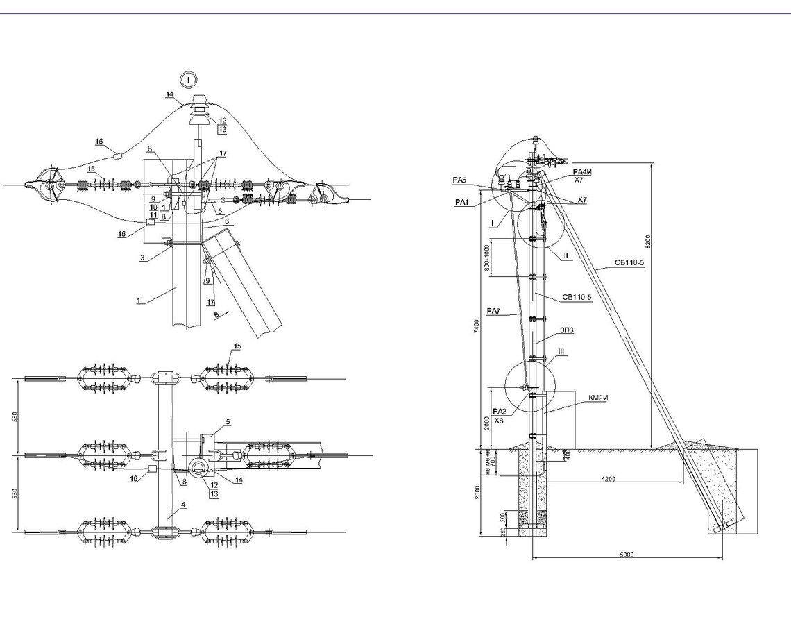 Autocad 2D DWG DXF PDF Blocks and Details of Energy Transmission Lines ...
