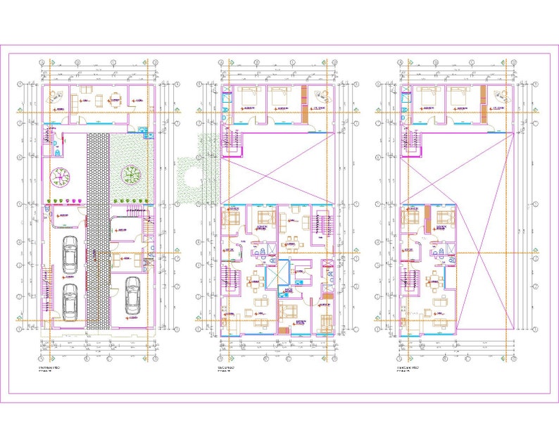 Autocad 2D DWG DXF PDF Multi-family Housing Buildings,autocad 2D ...