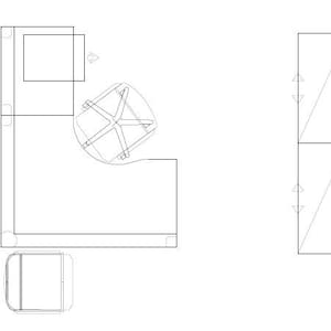 2D Drawings of Office Desk, Computer, Office Materials, Office ...