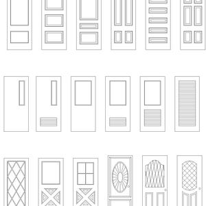 2D Drawing of Door, 132 Pieces of Details Autocad 2D DWG File, Ready ...