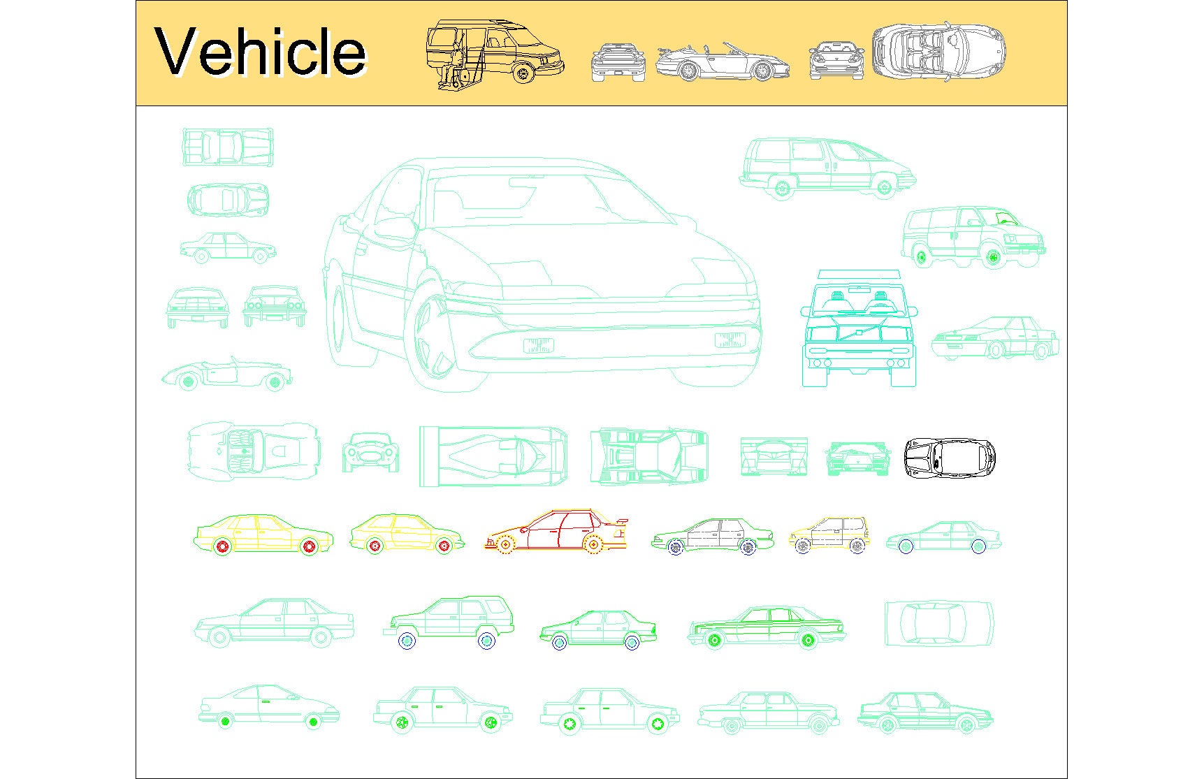 3000+ Autocad 2D DWG Trees,plants,vehicle,furniture,baths,door,window ...