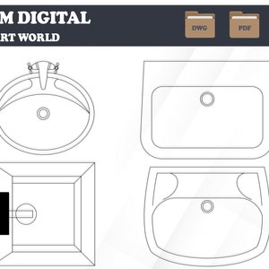 2D Drawings of Washbasin Model , Washbasin Materials's Autocad 2D DWG ...