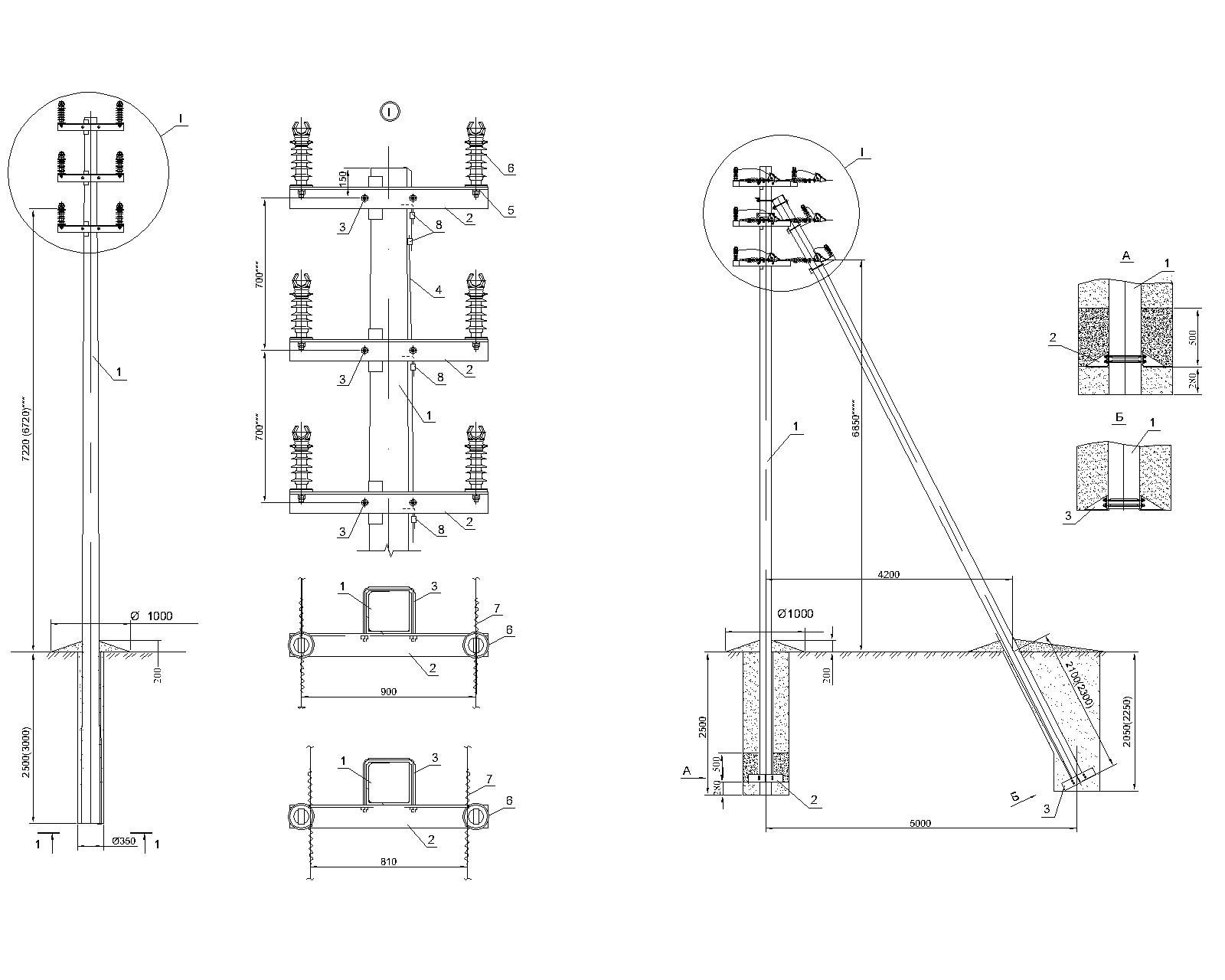 Autocad 2D DWG DXF PDF Blocks and Details of Energy Transmission Lines ...