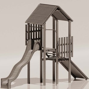 Wooden Swing Set 3D Model, Stl-autocad FBX File, 3D Drawing, Autocad 3D ...