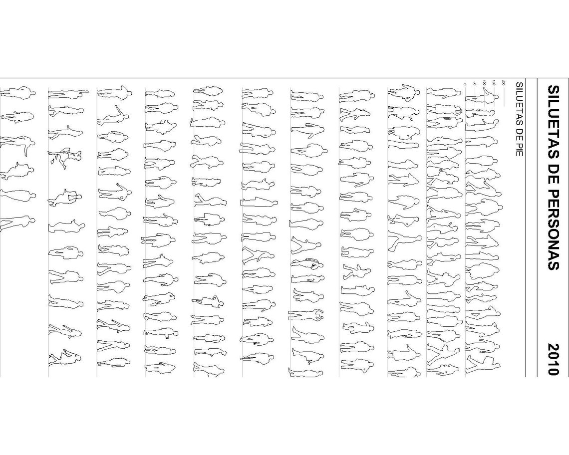 Autocad 2d Dwg Dxf Pdf Blocks Of Human Figures In Different Positions