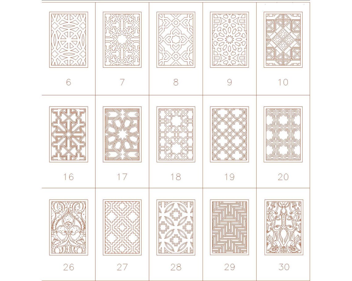 Autocad 2D DWG DXF PDF Islamicartdesign,autocad 2D Template - Etsy