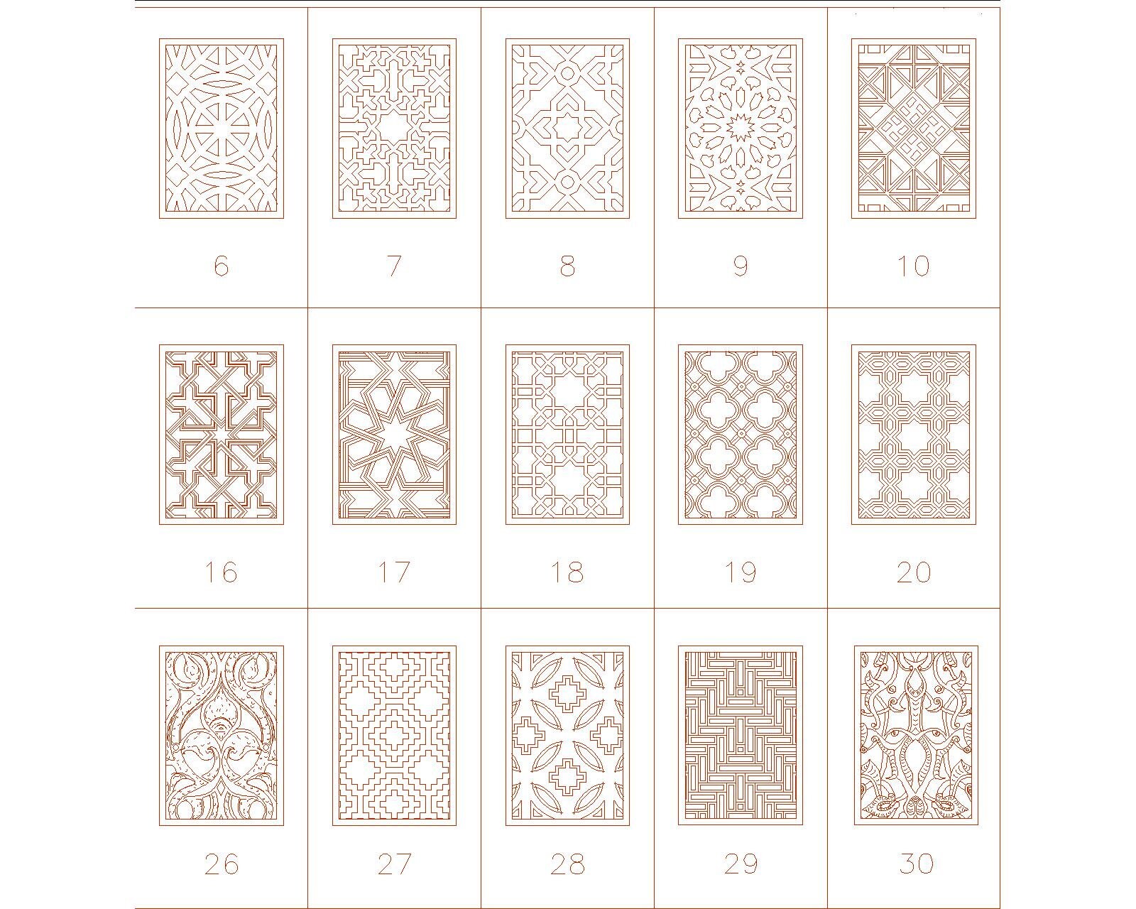 Autocad 2D DWG DXF PDF Islamicartdesign,autocad 2D Template - Etsy