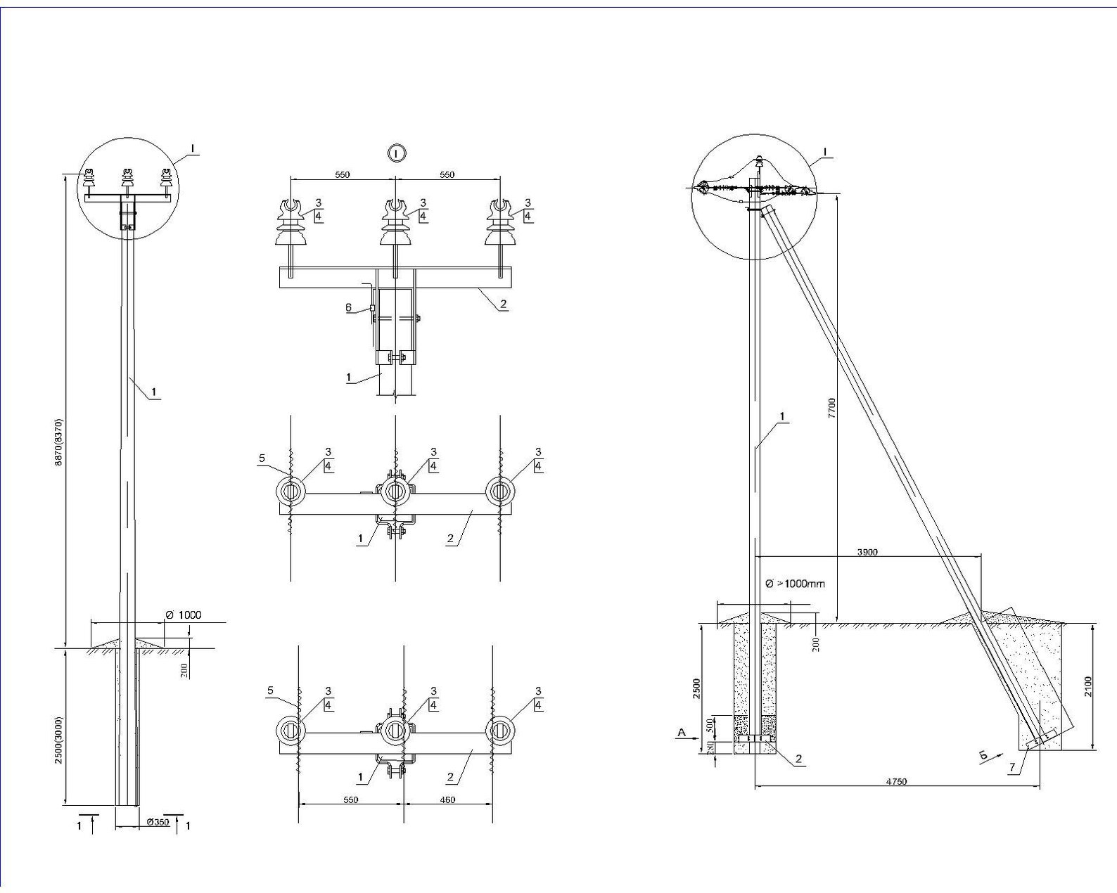 Autocad 2D DWG DXF PDF Blocks and Details of Energy Transmission Lines ...