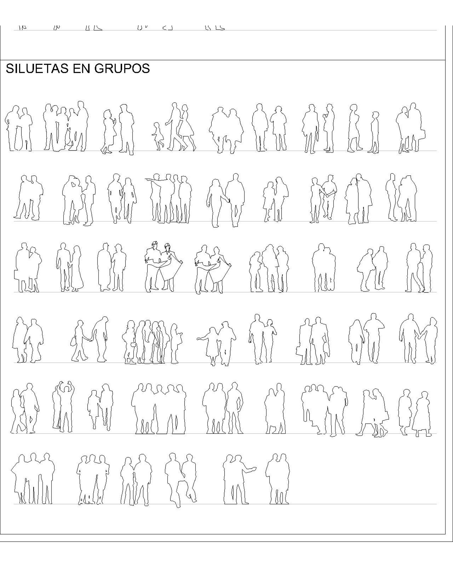 Autocad 2d Dwg Dxf Pdf Blocks Of Human Figures In Different Positions
