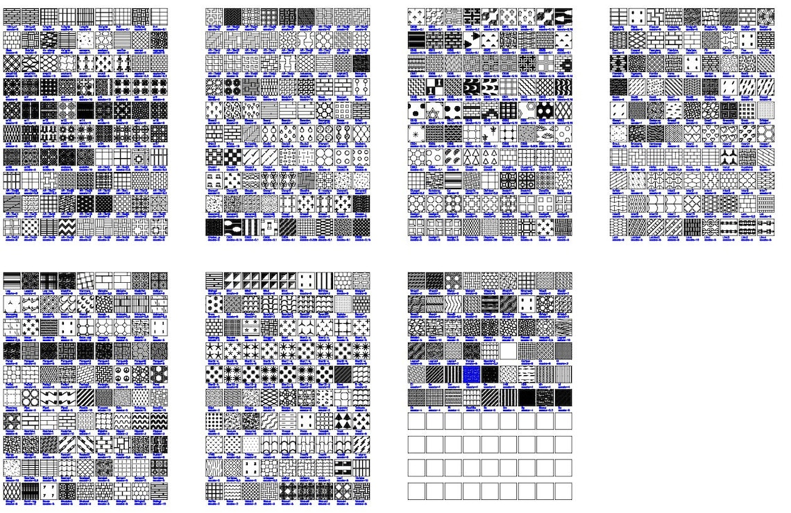 900+ Autocad Hatch Patterns,900 Piece of Details Autocad 2D DWG File ...