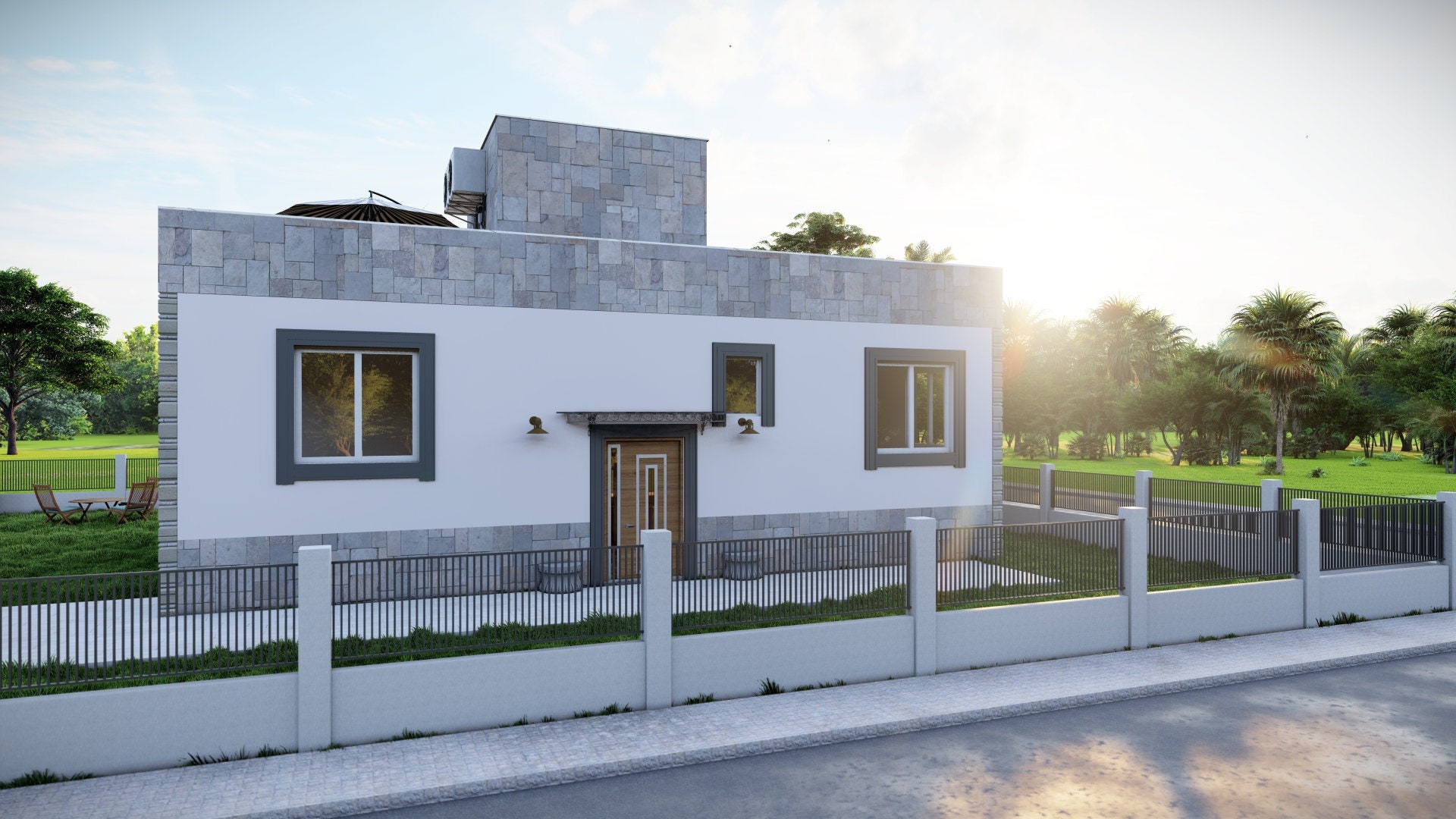 10.2'-11'' X 80'-5'' Reinforced Concrete Bungalow House Plan,tiny House ...