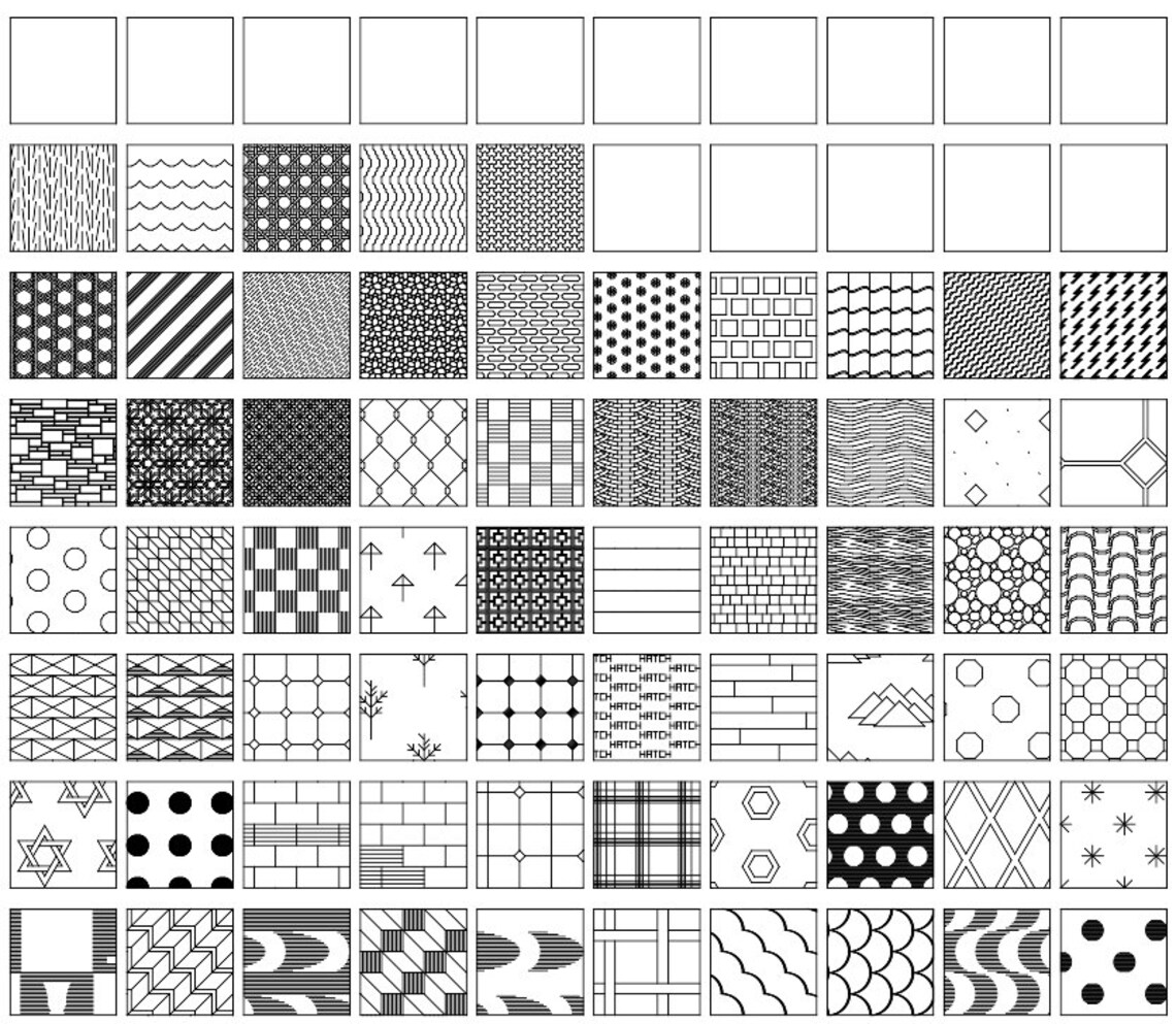 270+ Autocad Hatch Patterns,270 Piece of Details Autocad 2D DWG File ...