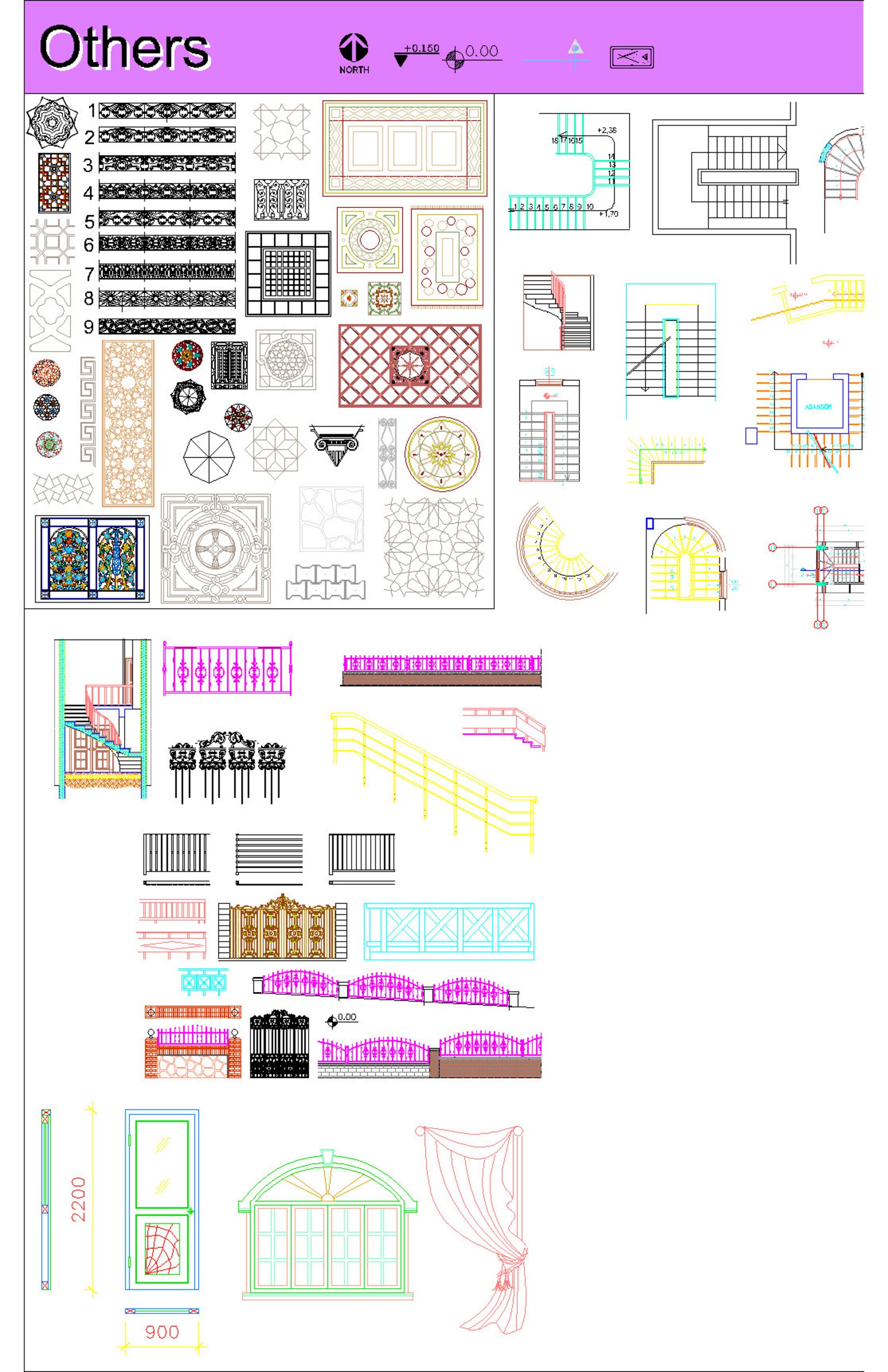 Autocad 2D DWG DXF PDF Auxiliary Drawings File, Ready Block for Autocad ...