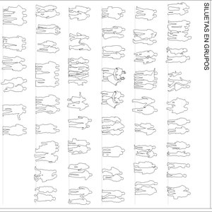 Autocad 2D DWG DXF PDF Blocks of Human Figures in Different Positions ...