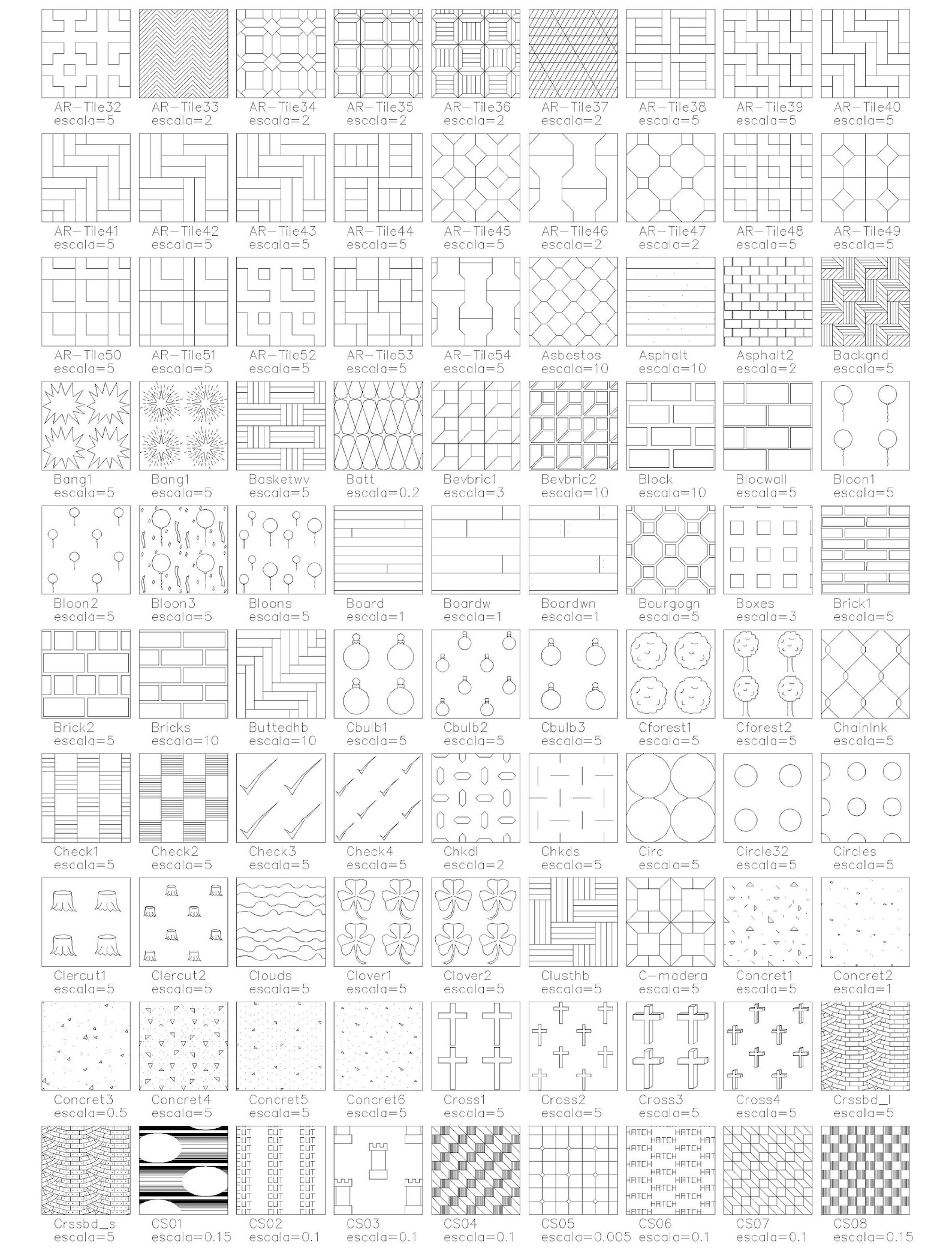 900+ Autocad Hatch Patterns,900 Piece of Details Autocad 2D DWG File ...