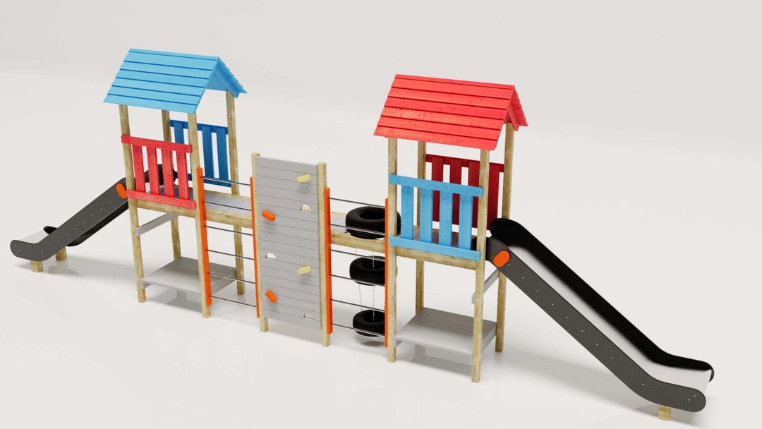 Wooden Swing Set 3D Model, Stl-autocad FBX File, 3D Drawing, Autocad 3D ...