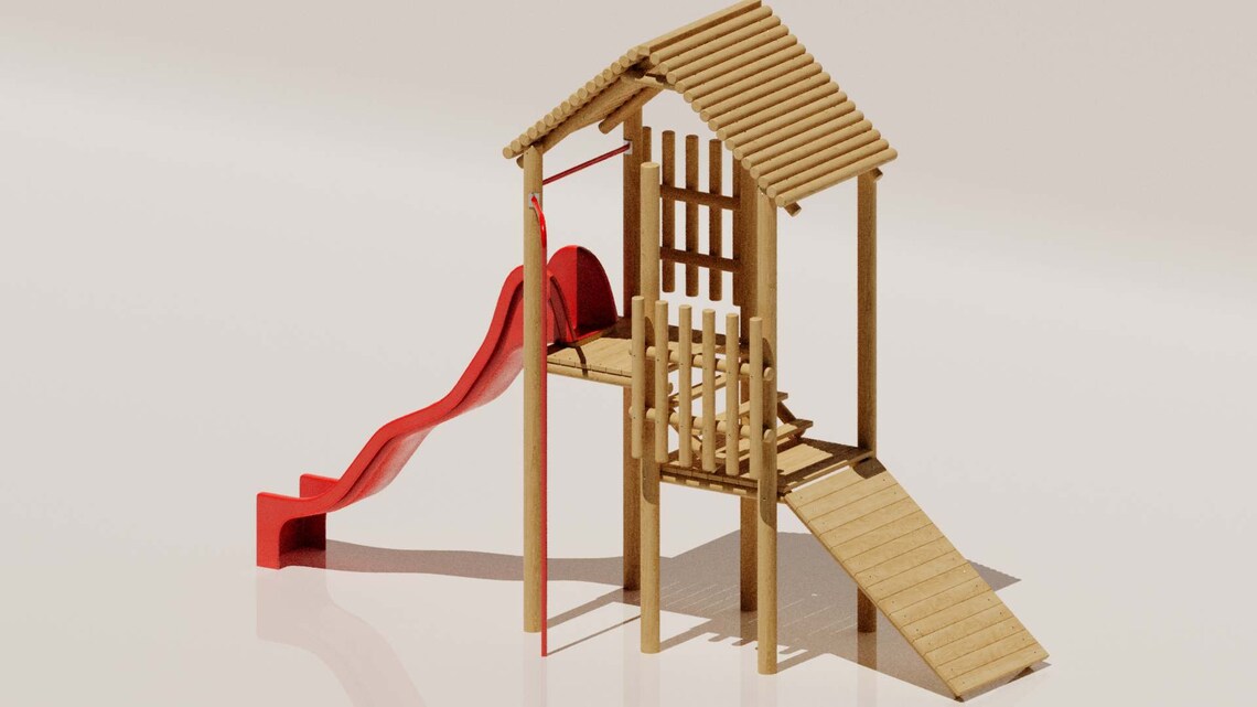 Wooden Swing Set 3D Model, Stl-autocad FBX File, 3D Drawing, Autocad 3D ...
