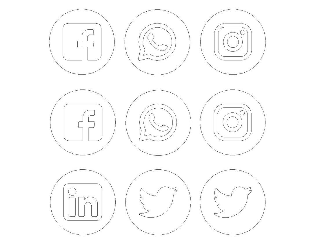Autocad 2D DWG DXF PDF Social Media,social Media İcon 2d Drawing ...