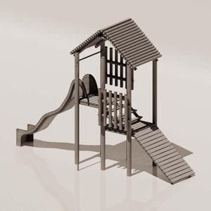 Wooden Swing Set 3D Model, Stl-autocad FBX File, 3D Drawing, Autocad 3D ...