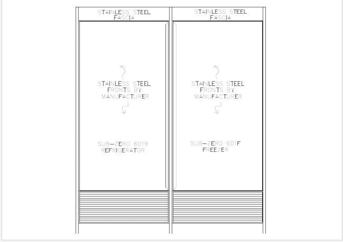 2D Drawing of Kitchen Cabinets, Kitchenware and White Goods, 257 Pieces ...