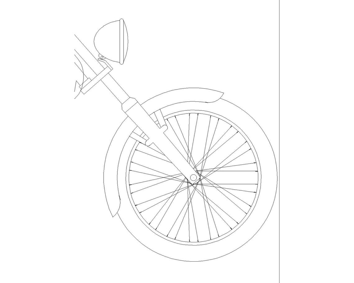 2D Drawings of Harley Motorcycle, Vehicle Autocad 2D DWG File, Ready ...