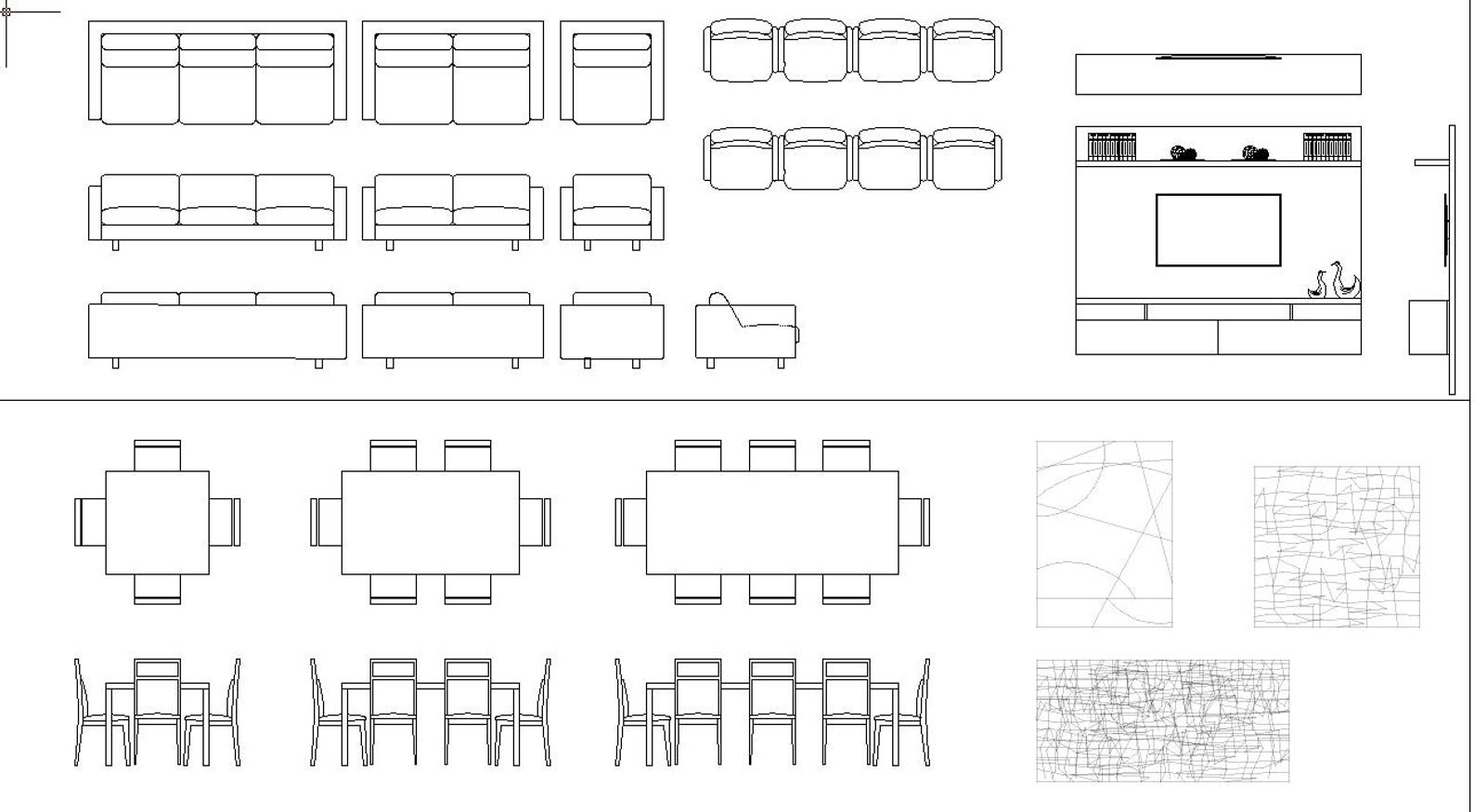 Autocad 2d Dwg Dxf Pdf Furniture Blocks Bedrooms Kitchens And