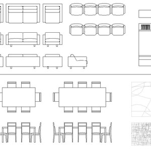 Autocad 2D DWG DXF PDF Furniture Blocks, Bedrooms, Kitchens and ...
