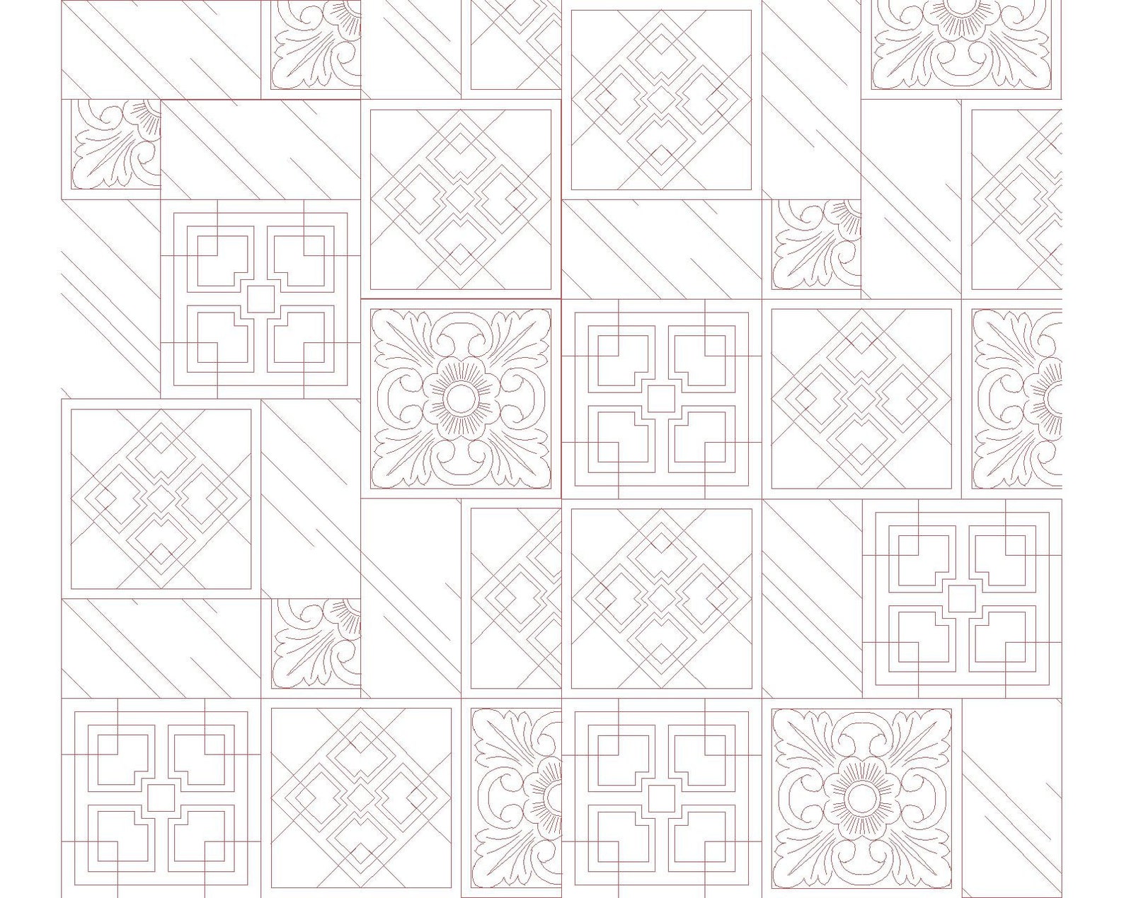 Autocad Wood Pattern ,pieces of Details Autocad 2D DWG File, Ready ...