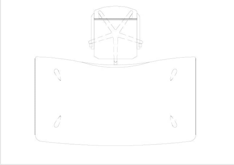 2D Drawings of Office Desk, Computer, Office Materials, Office ...