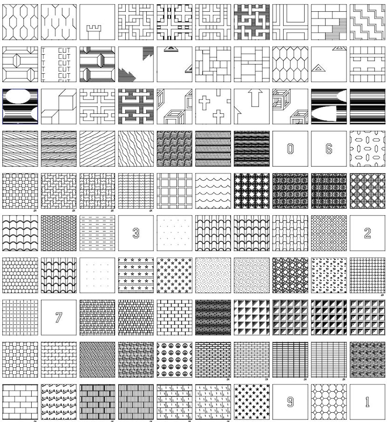 270 Autocad Hatch Patterns270 Piece Of Details Autocad 2d Dwg File Ready Block For Autocad