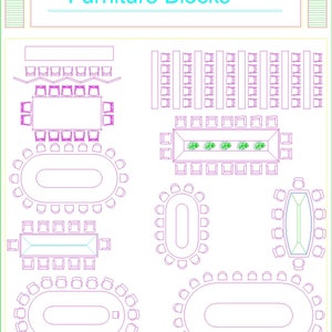 Autocad 2D DWG DXF PDF Furniture Blocks, Bedrooms, Kitchens and ...