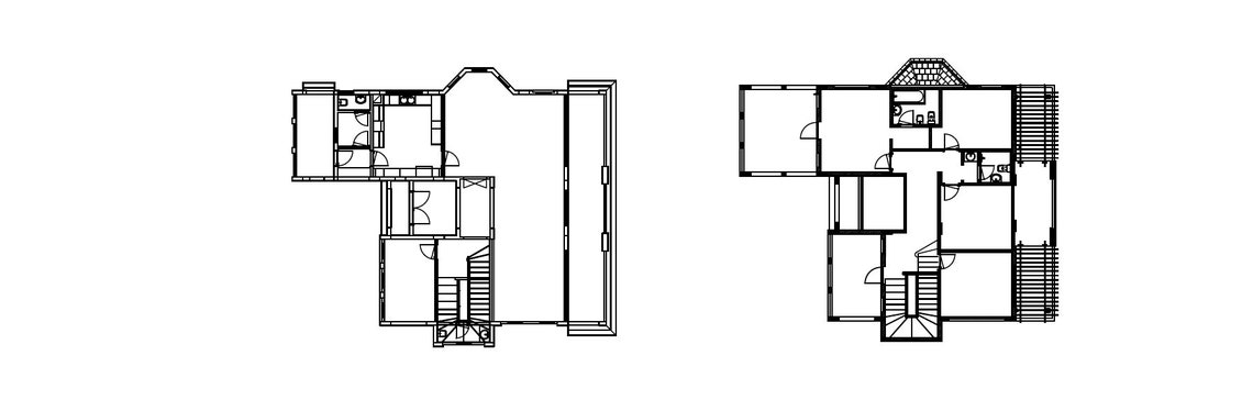 2D Drawings of Villa, Autocad 2D DWG File, Ready Block for Autocad, 2D ...