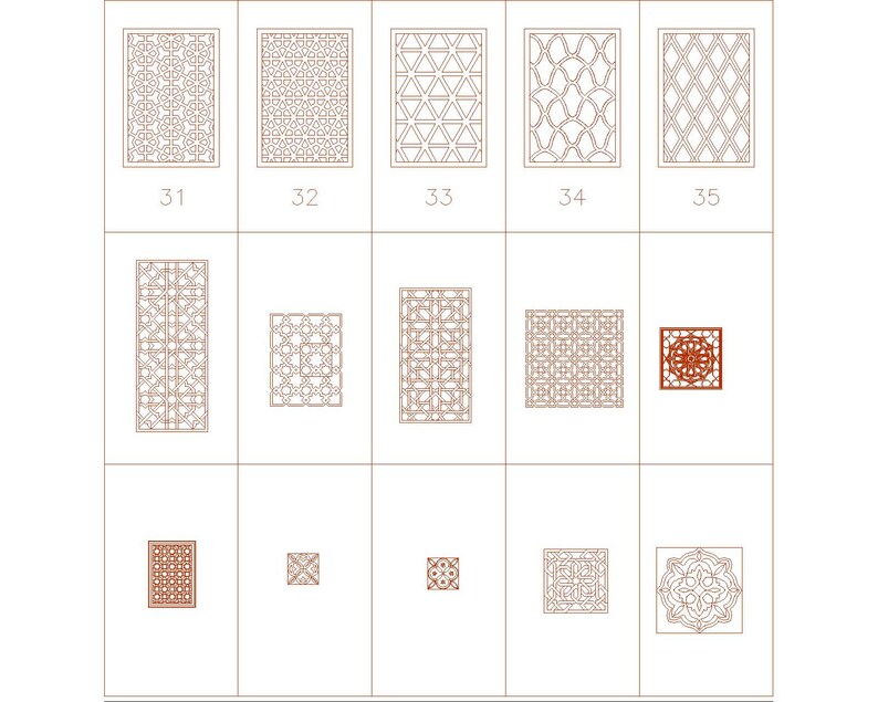 Autocad 2D DWG DXF PDF Islamicartdesign,autocad 2D Template - Etsy