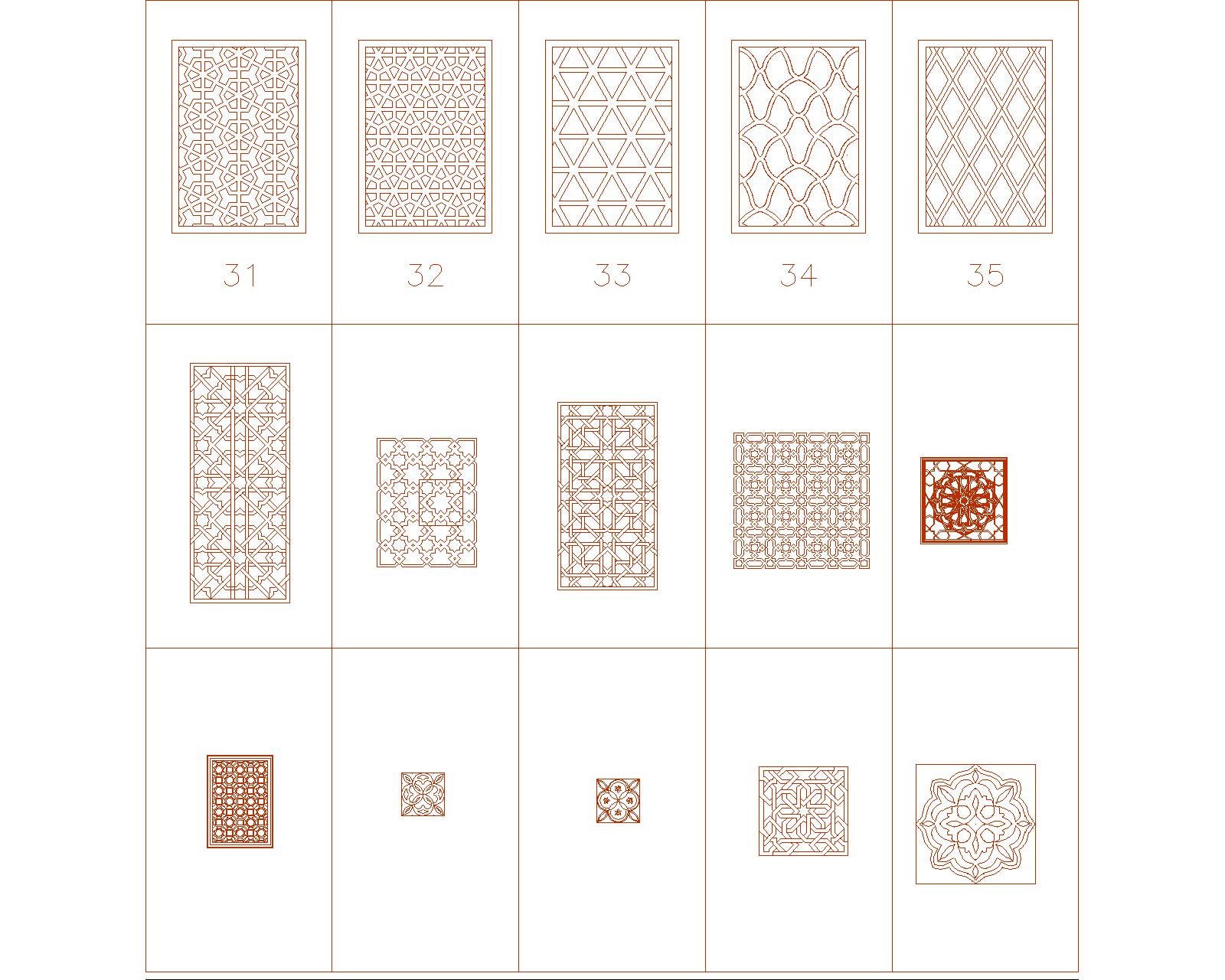 Autocad 2D DWG DXF PDF Islamicartdesign,autocad 2D Template - Etsy