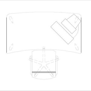 2D Drawings of Office Desk, Computer, Office Materials, Office ...