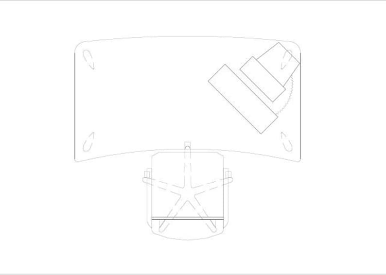 2D Drawings of Office Desk, Computer, Office Materials, Office ...