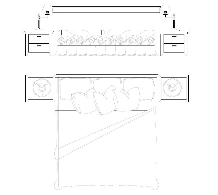 2D Drawings of Bedroom Refurbishment, Autocad 2D DWG File, Ready Block ...