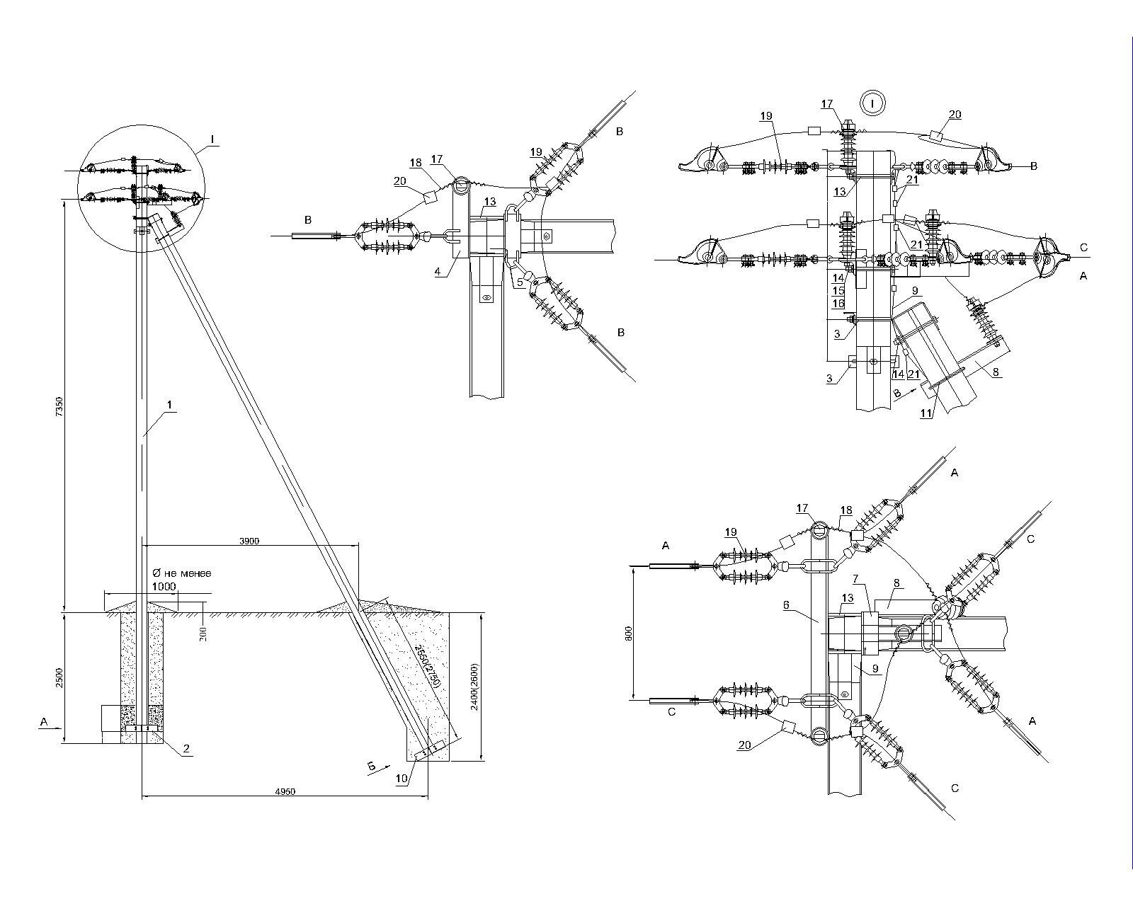 Autocad 2D DWG DXF PDF Blocks and Details of Energy Transmission Lines ...