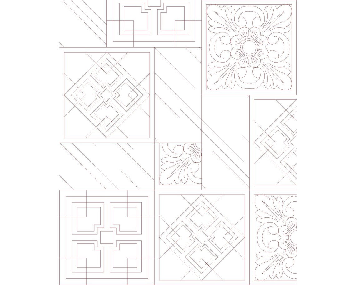 Autocad Wood Pattern ,pieces of Details Autocad 2D DWG File, Ready ...