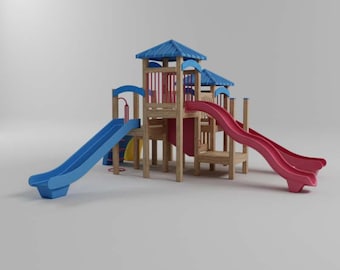 Wooden Swing Set 3D Model, Stl-autocad FBX File, 3D Drawing, Autocad 3D ...