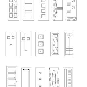 2D Drawing of Door, 132 Pieces of Details Autocad 2D DWG File, Ready ...